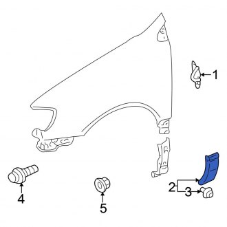 Toyota Sienna Replacement Fender Moldings & Trim — CARiD.com