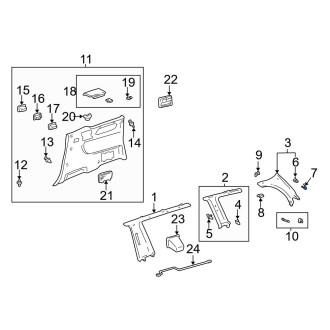 Toyota Highlander OEM Header Panels & Parts — CARiD.com