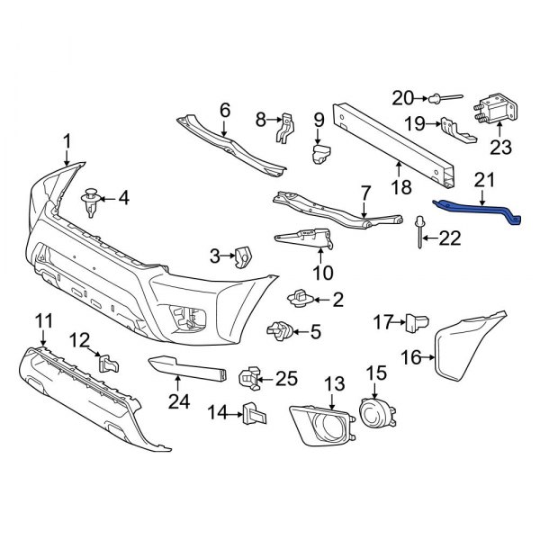 Toyota OE 5213804020 - Front Left Bumper Face Bar Mount