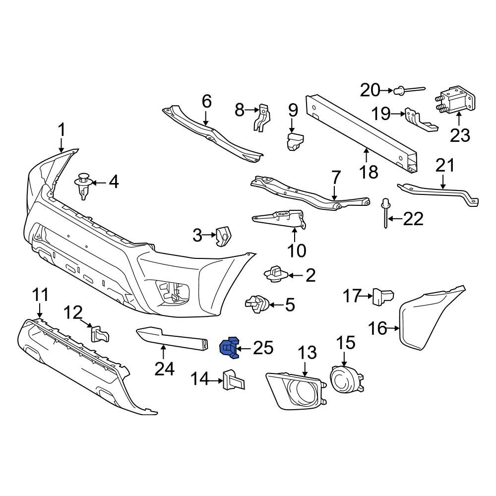Toyota OE 5393504020 - Bumper Cover Spacer Panel Clip