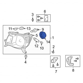 Toyota Echo OEM Headlight Components — CARiD.com