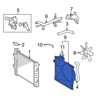 Toyota Tacoma OEM Engine Cooling Parts | Radiators, Fans — CARiD.com