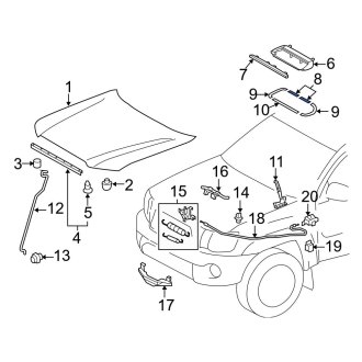 Toyota Tacoma Hood Weatherstripping Seals | CARiD