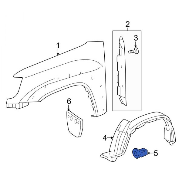 Toyota OE 9018906236 - Fender Liner Grommet
