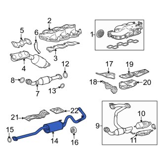 Toyota OEM Exhaust Parts | Systems, Tips, Pipes, Manifolds — CARiD.com