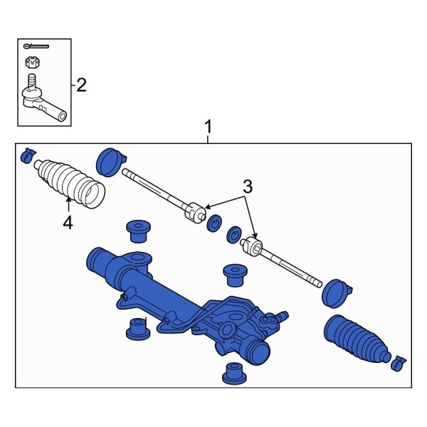 Toyota OE 4425004030 - Rack and Pinion Assembly