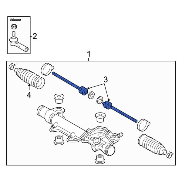Toyota OE 4550309490 - Inner Steering Tie Rod End