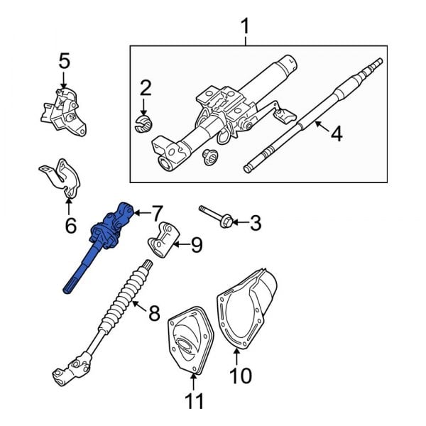 Toyota OE 4522004010 - Center Steering Shaft