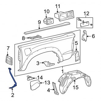 Toyota Tacoma Fender Support Braces & Hardware | CARiD