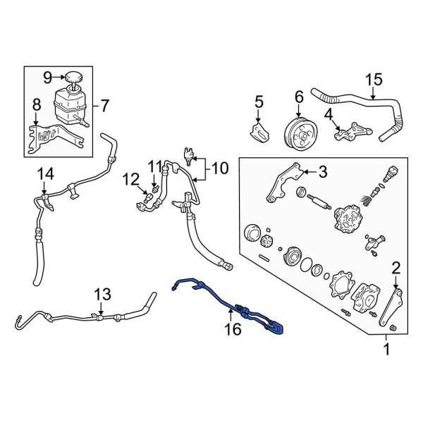 Toyota OE 4441106040 - Power Steering Pressure Hose