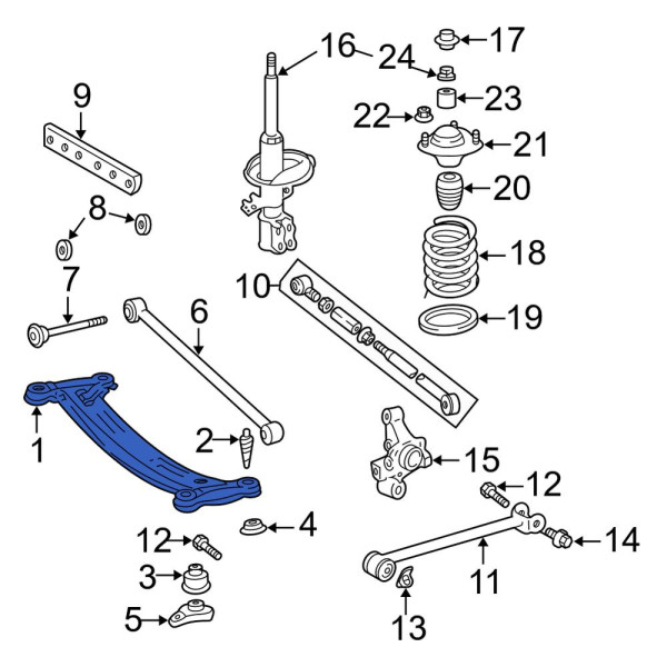 Toyota OE 5120633040 - Rear Suspension Subframe Crossmember