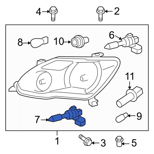 Toyota OE 9098113066 - Front Headlight Bulb