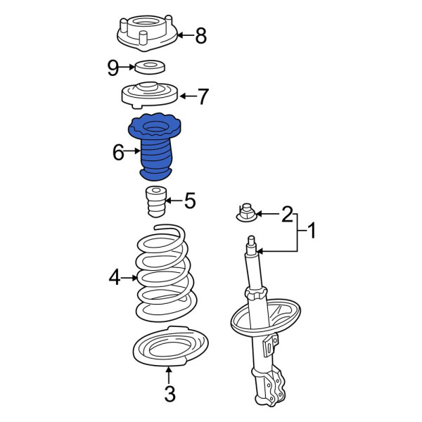 Toyota OE 4815706083 - Front Suspension Coil Spring Cap