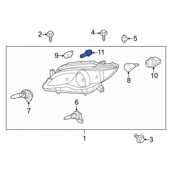 Toyota OE 8113822680 - Front Headlight Socket
