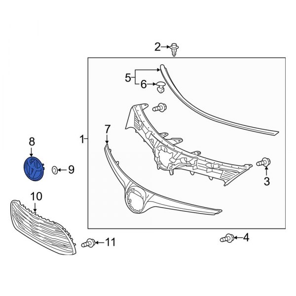 Toyota OE 7531047060 - Front Grille Emblem