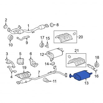 Toyota Avalon OEM Exhaust Parts | Systems, Tips, Pipes — CARiD.com