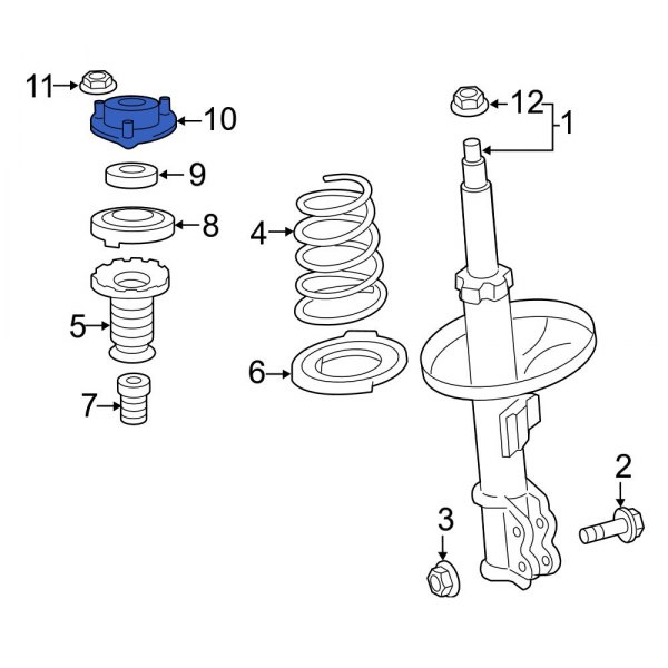 Toyota OE 4860906270 - Front Suspension Strut Mount