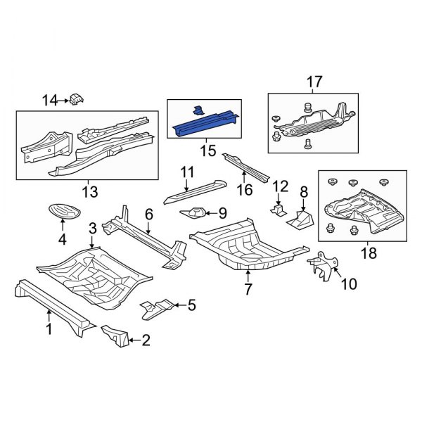 Toyota OE 5710806011 - Front Left Upper Frame Rail End