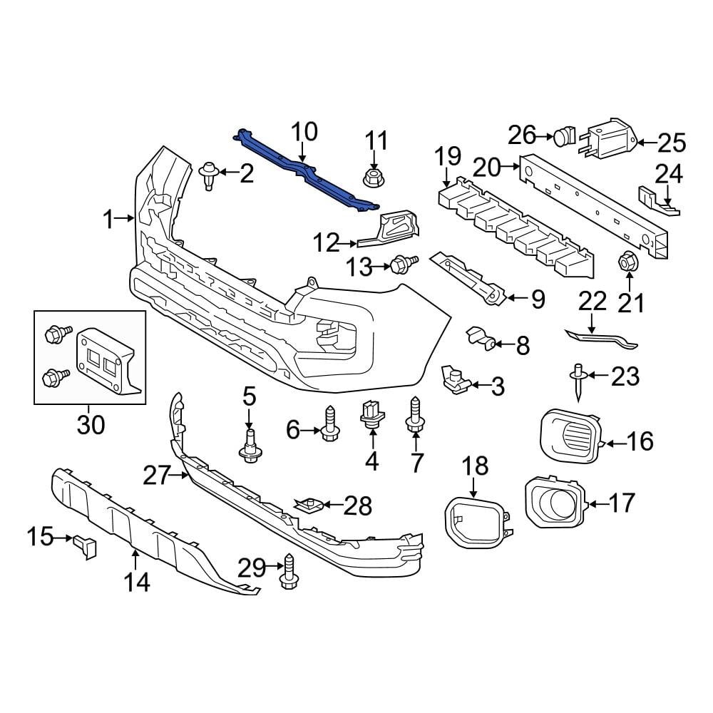 Toyota OE 5252104060 - Front Upper Bumper Guide