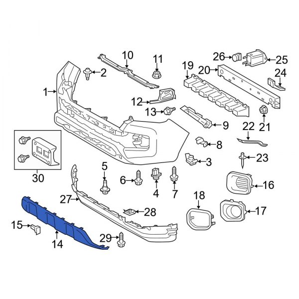 Toyota OE 5391104901 - Front Bumper Trim