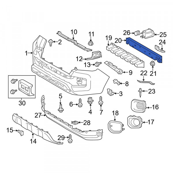Toyota OE 5213104031 - Front Bumper Impact Bar