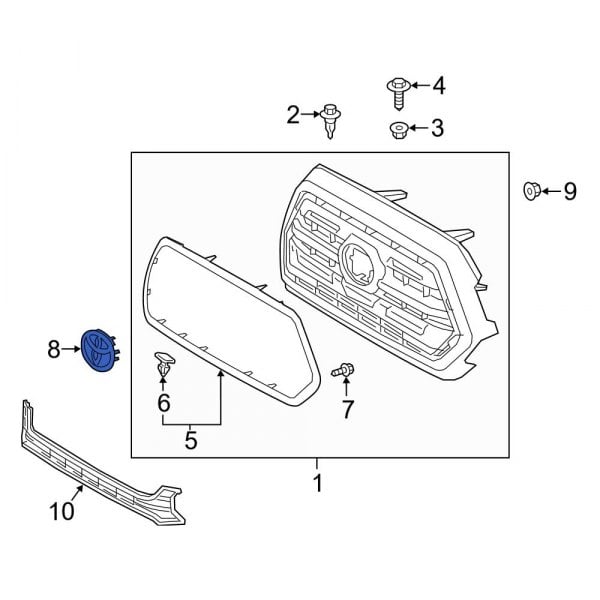 Toyota OE 7530135060 - Front Grille Emblem