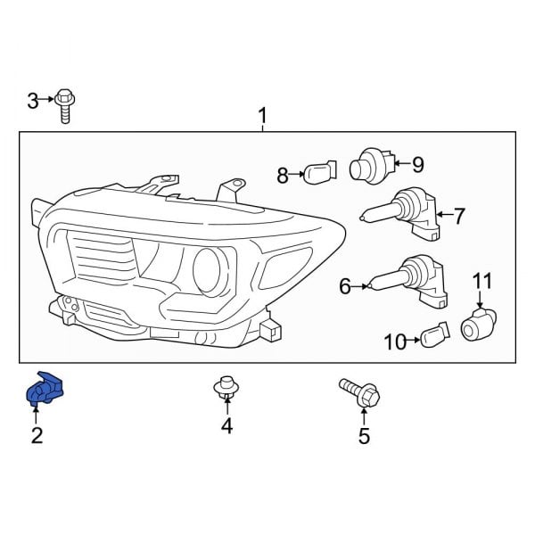 Toyota OE 532710B010 - Headlight Bracket