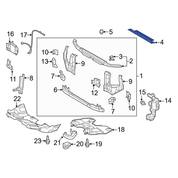 Toyota OE 5329204030 - Front Hood Seal