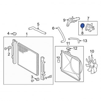 Toyota OEM Engine Cooling Parts | Radiators, Fans, Pumps — CARiD.com