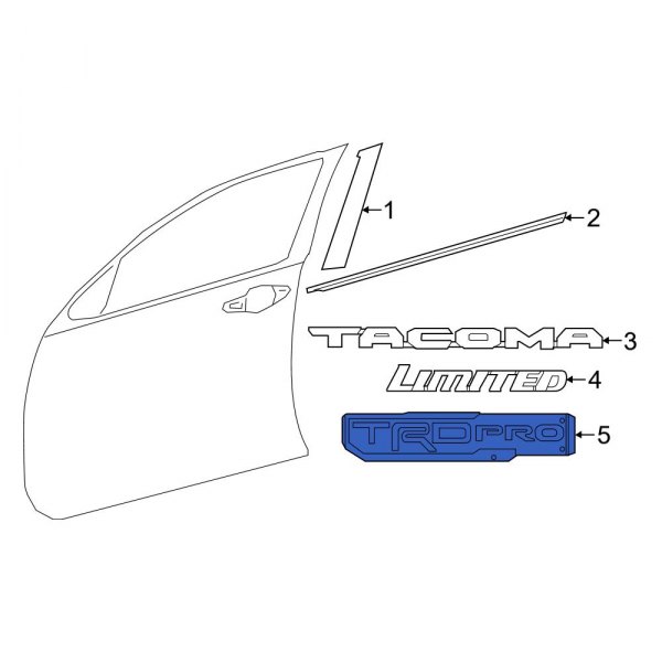 Toyota OE 7542704030 - Front Right Door Emblem