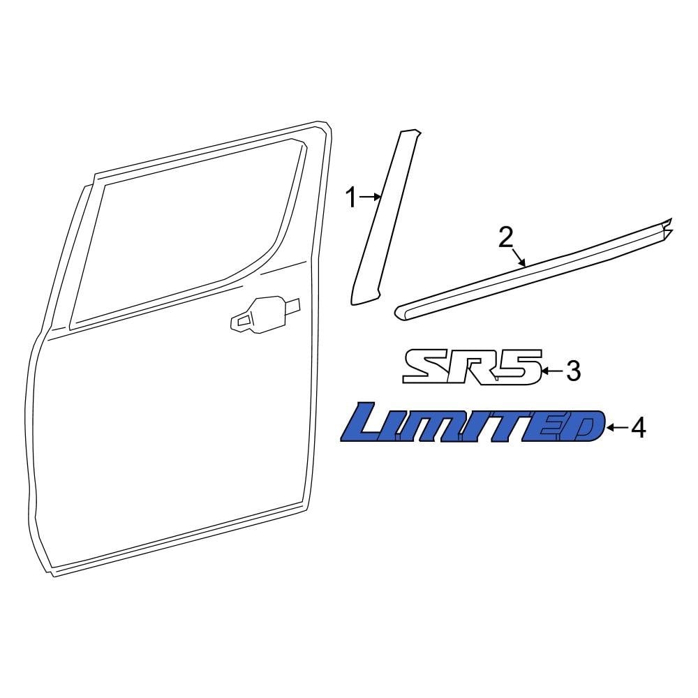 Toyota OE 7542804010 - Front Left Door Emblem