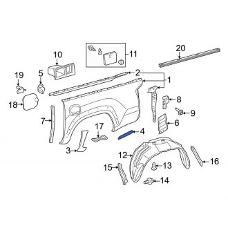Toyota Tacoma Door Moldings - Side, Edge, Belt | CARiD