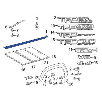 Toyota Tacoma Rear Body Panels & Bed Sections | CARiD