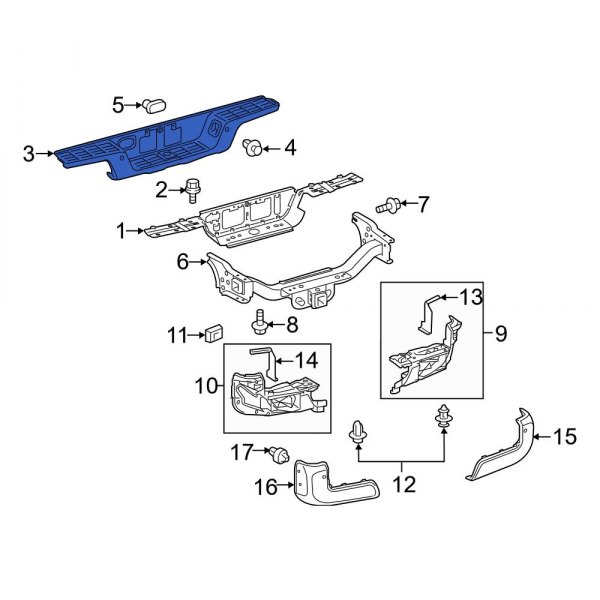 Toyota OE 5205704020 - Rear Bumper Step Pad