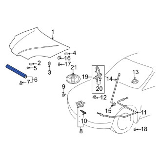 Toyota Prius Hood Weatherstripping Seals — CARiD.com