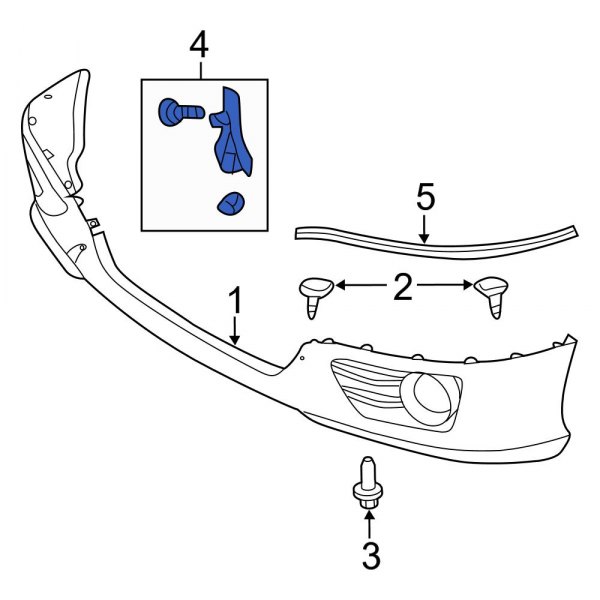 Toyota OE 5211306040 - Front Left Bumper Extension