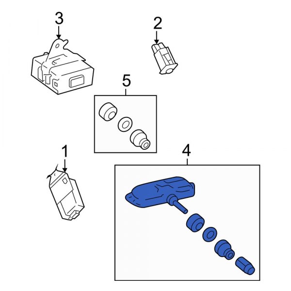 Toyota OE 4260706012 - Tire Pressure Monitoring System (TPMS) Sensor