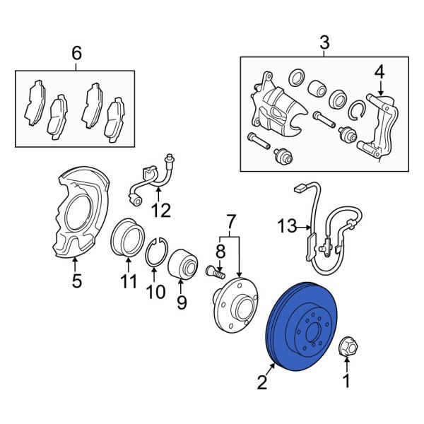 Toyota OE 4351233140 - Front Disc Brake Rotor