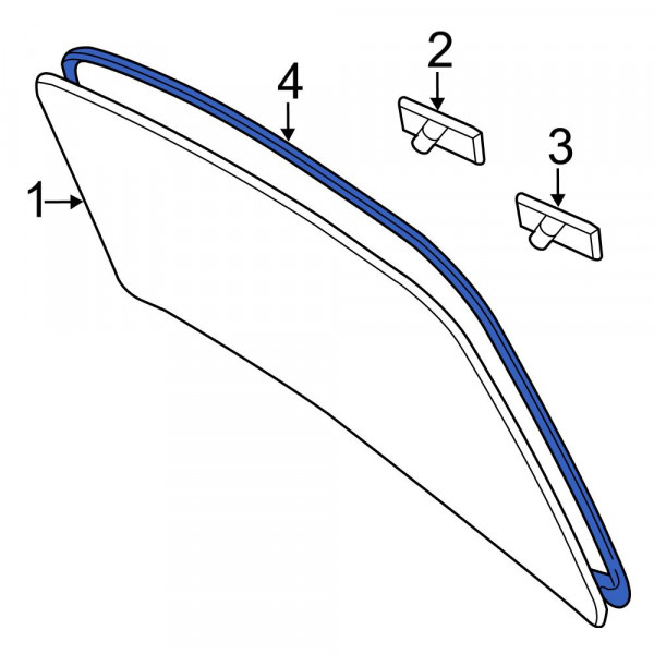 Toyota OE 7557333020 - Rear Back Glass Reveal Molding