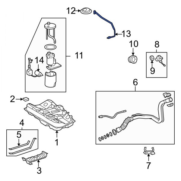 Toyota OE 7720906030 - Fuel Return Hose