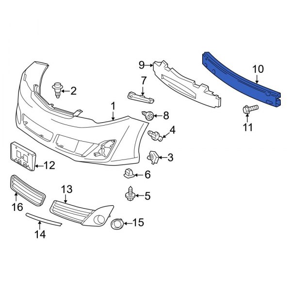 Toyota OE 5213106101 - Front Bumper Cover Reinforcement Beam