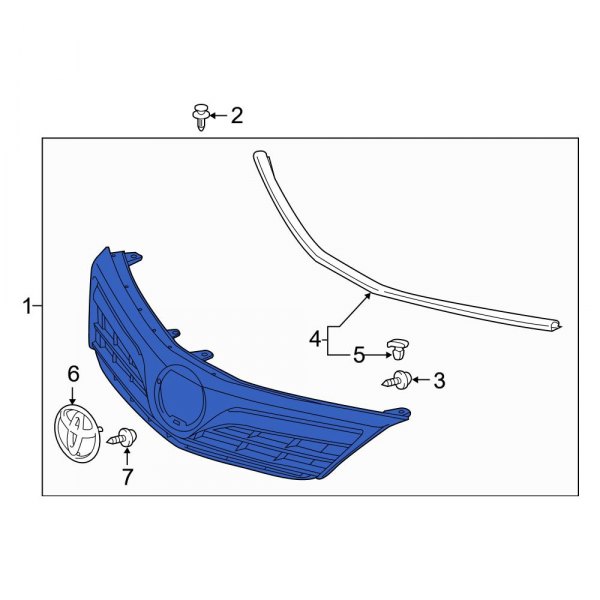 Toyota OE 5310106560 - Front Upper Grille