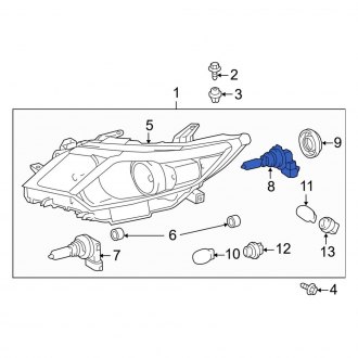 Toyota 4Runner Headlight Components | Brackets, Adapters — CARiD.com