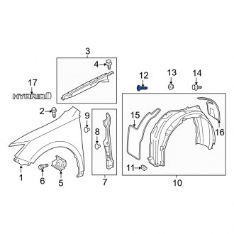 Toyota Corolla iM Fender Support Braces & Hardware — CARiD.com