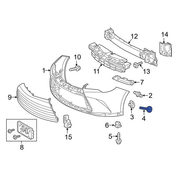 Toyota OE 753920R010 - Bumper Cover Retainer