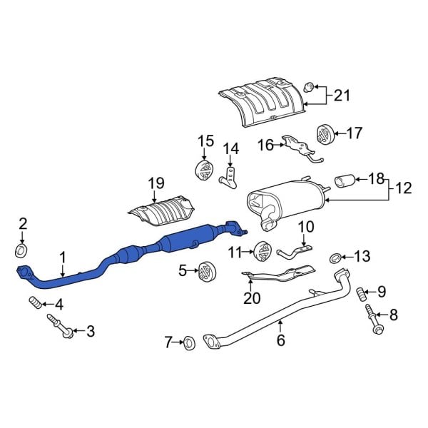 Toyota OE 174100V100 - Catalytic Converter