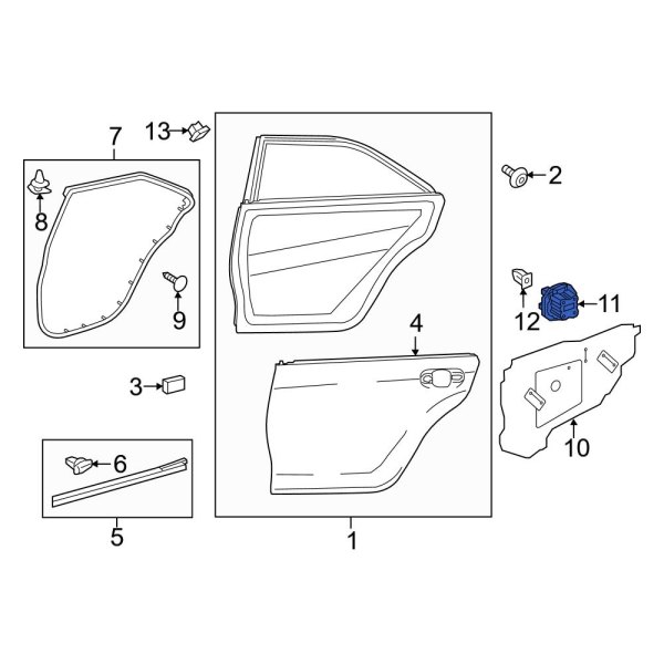 Toyota OE 6792306230 - Front Door Panel Insulation