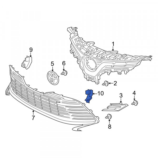 Toyota OE 5242306010 - Left Grille Insulator
