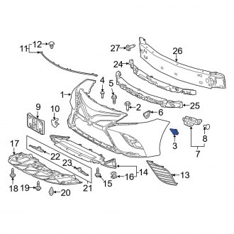Toyota Camry Fender Support Braces & Hardware — CARiD.com