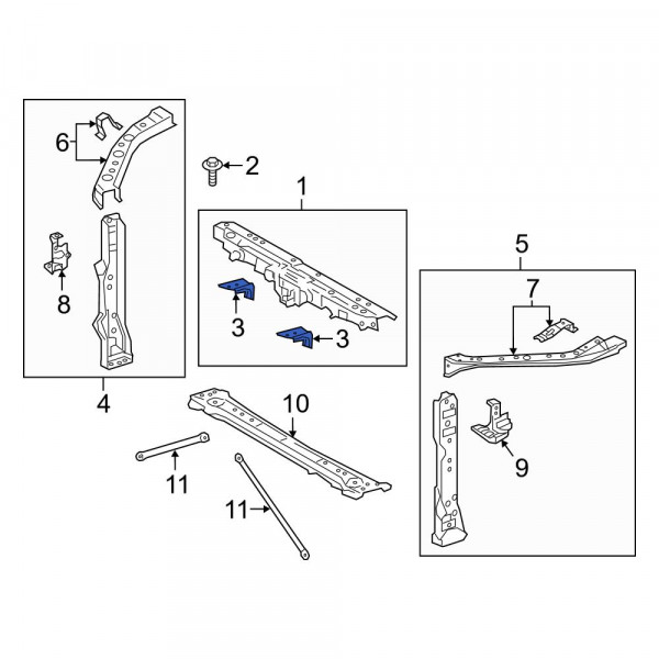 Toyota OE 5208106010 - Front Bumper Cover Bracket